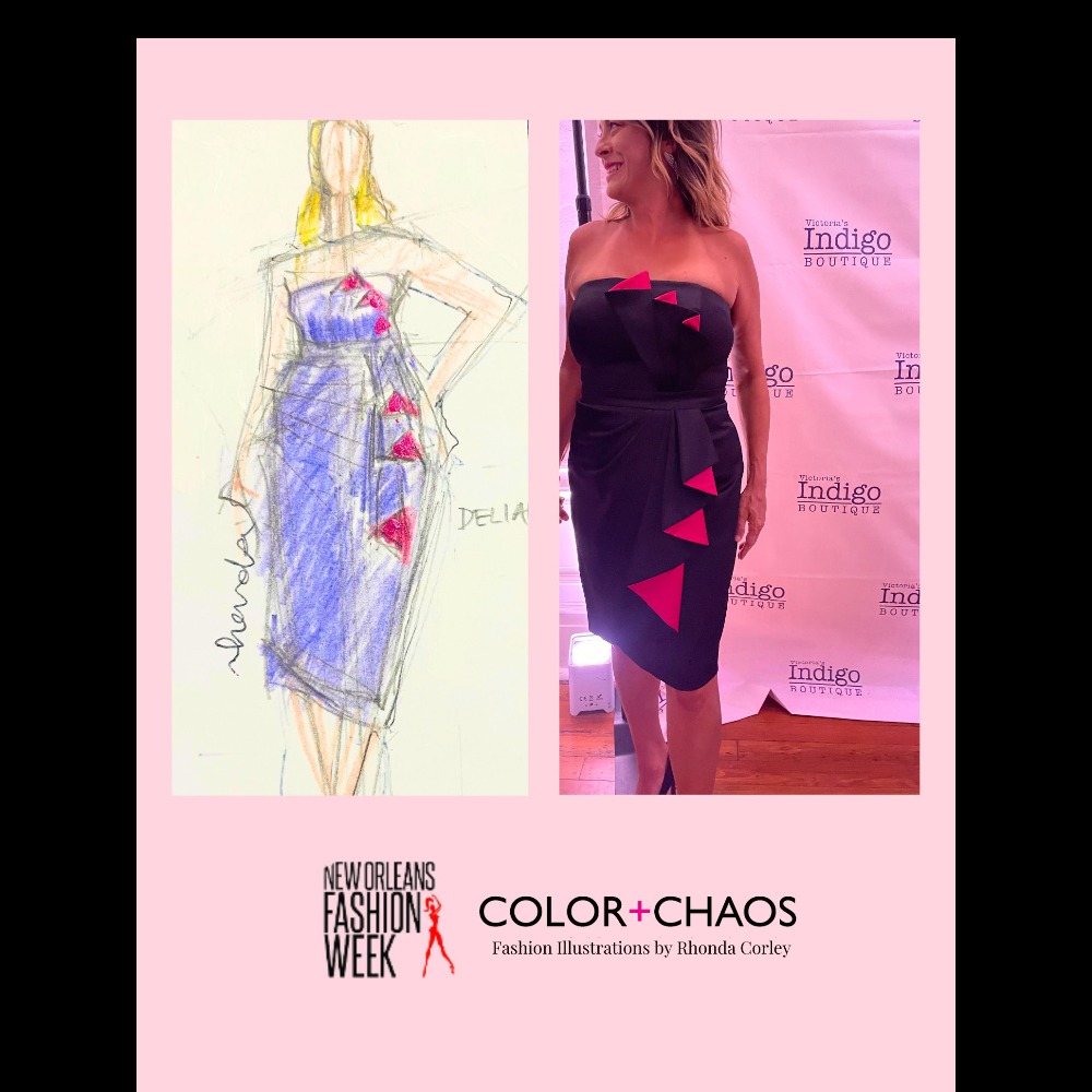 Color + Chaos Fashion Illustration by Rhonda Corley - EVA
